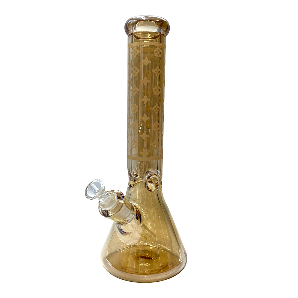Glass Beaker Bong -14" Lv Pattern (7mm) - Asst Colours (v17) — NVB Inc.
