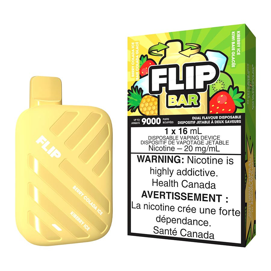 Flip Bar Disposable Vape Device - Berry Colada Ice And Kiberry Ice ...