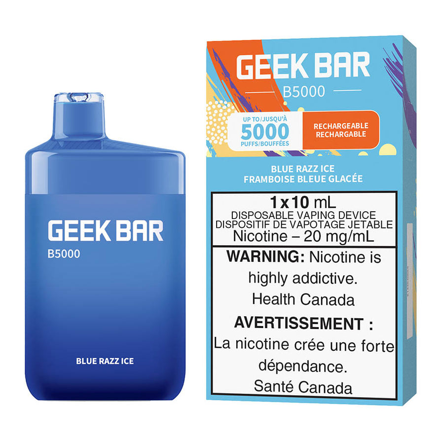 Geek Bar B5000 Disposable Vape Device - Blue Razz Ice | Free Shipping ...