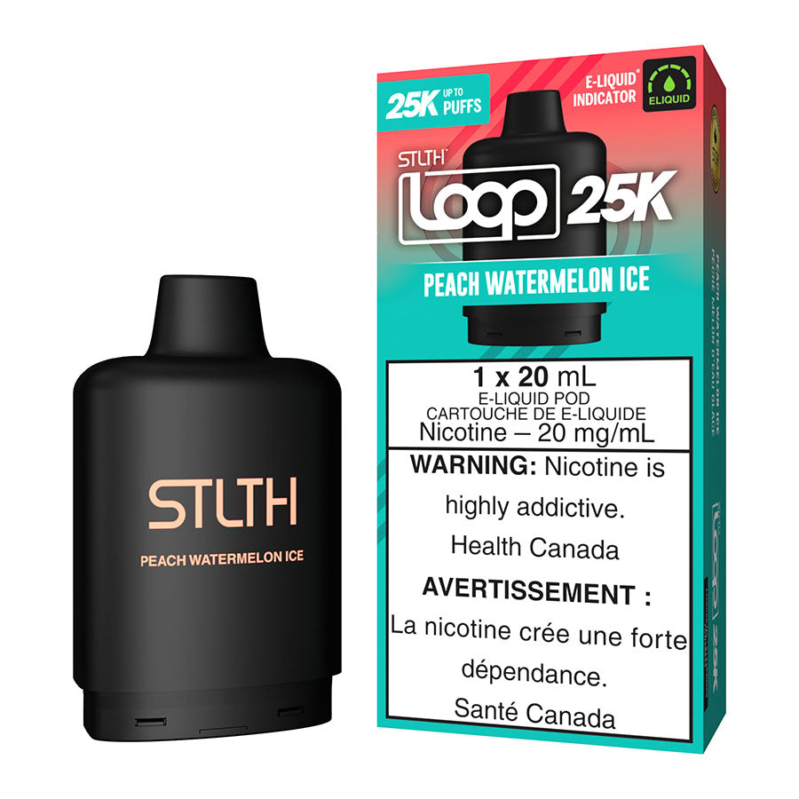 STLTH Loop 25K E-Liquid Pod Pack - Peach Watermelon Ice 20ml | Free ...