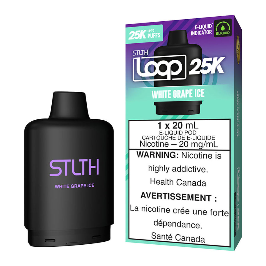 STLTH Loop 25K E-Liquid Pod Pack - White Grape Ice 20ml | Free Shipping ...