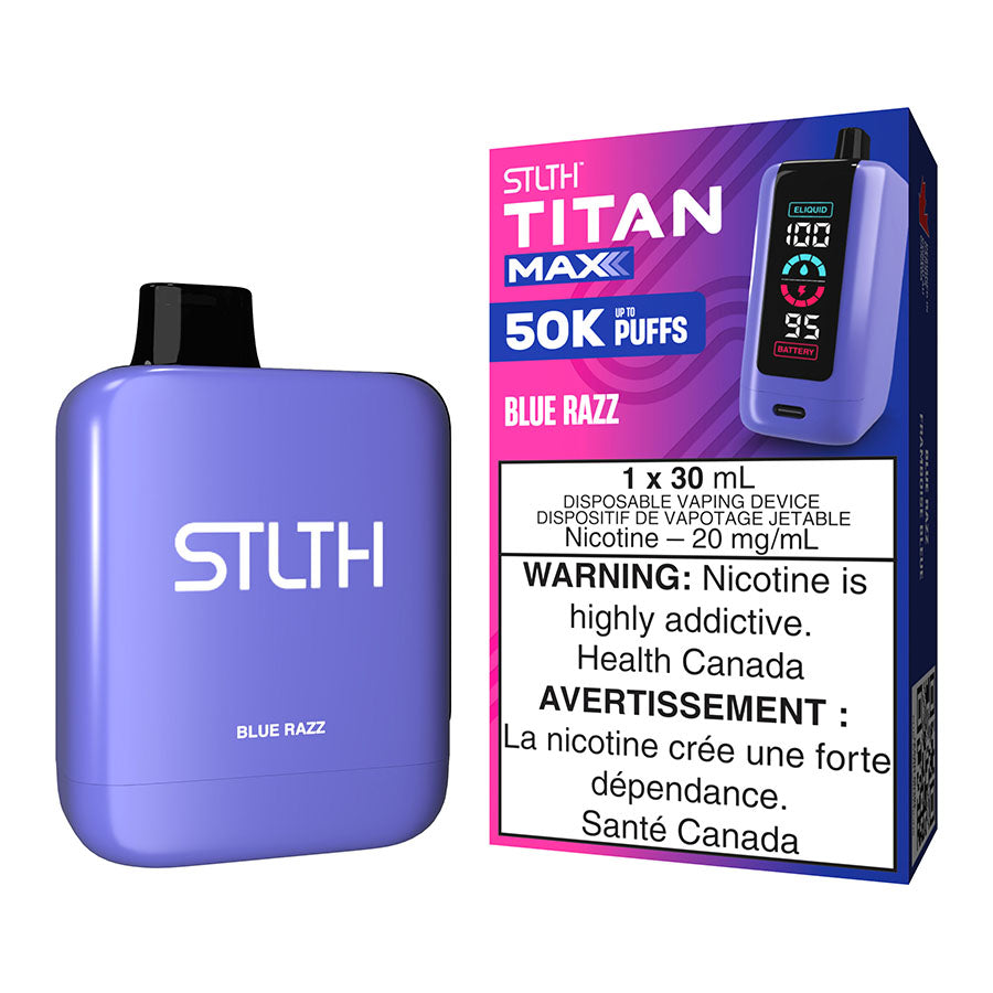 STLTH Titan Max Disposable Vape Device - Blue Razz 30ml | Free Shipping ...