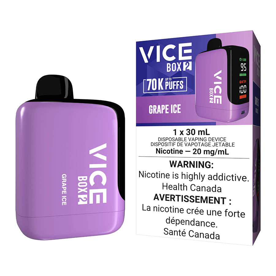 Vice Box 2 Disposable Vape Device - Grape Ice 30ml | Free Shipping $75 ...