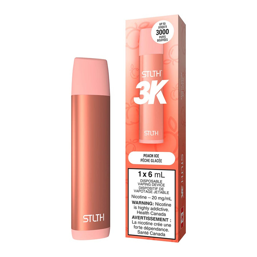 STLTH 3K Disposable Vape Device - Peach Ice | Free Shipping $75+ — NVB Inc.